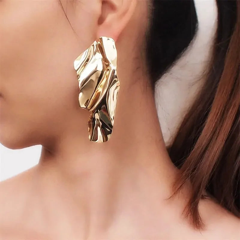 New Exaggerated Big Twisted Metal Cool Fashion European Ear Jewelry Ea ...