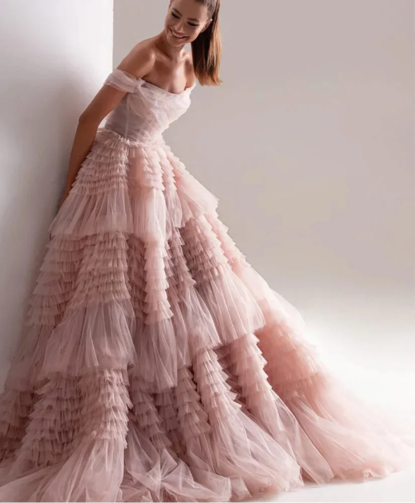 Net Tiered Layer Strapless Party Dress – FashionSierra
