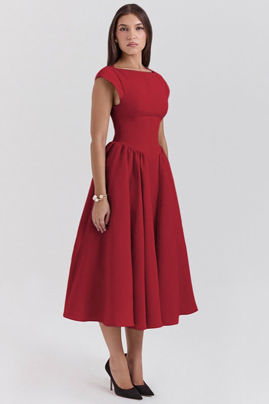 Fitted Waist Defining Party Dress – FashionSierra